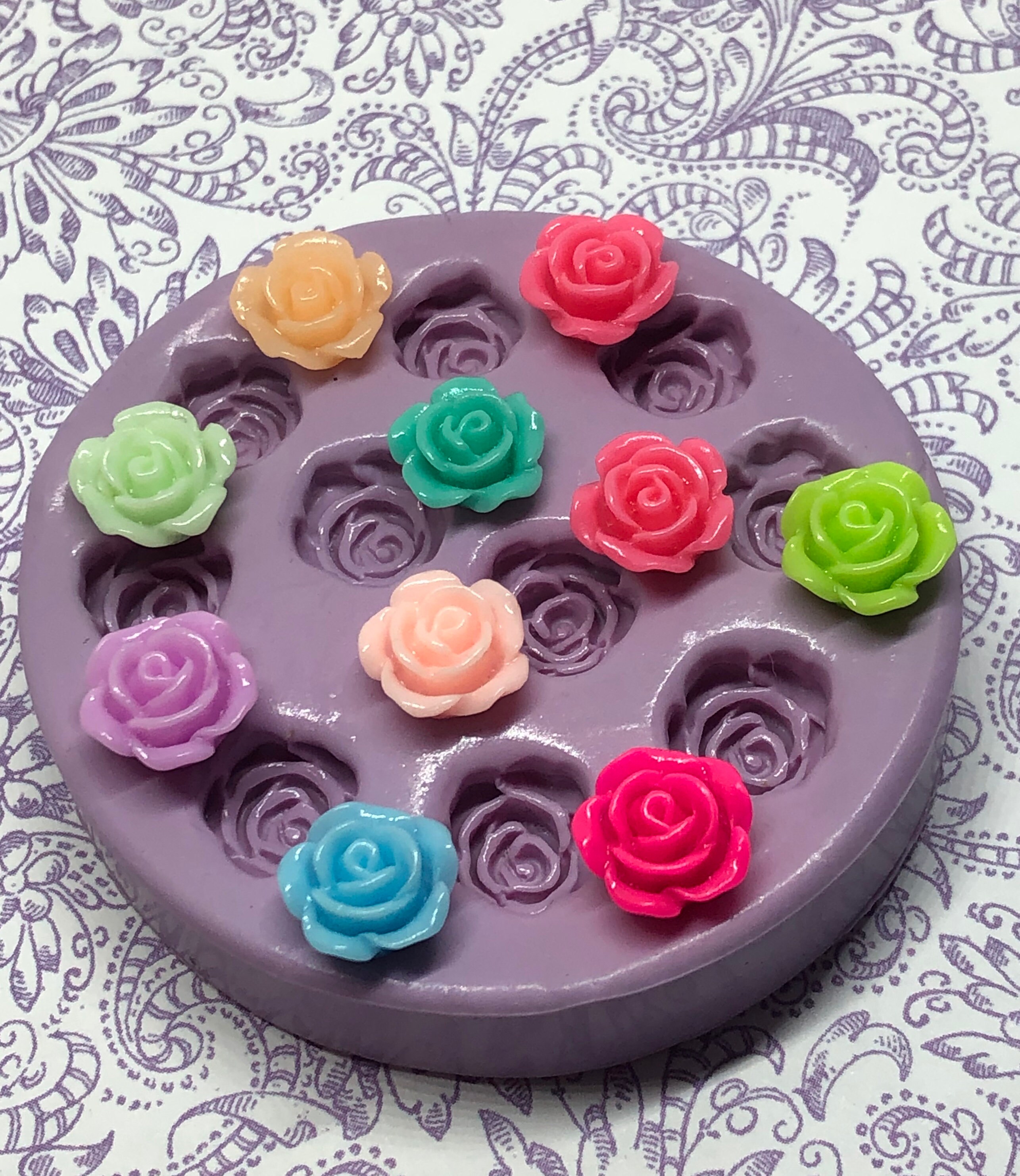 Small Rose Molds Silicone Tiny Rose Mold 10mm Flower Molds - Etsy