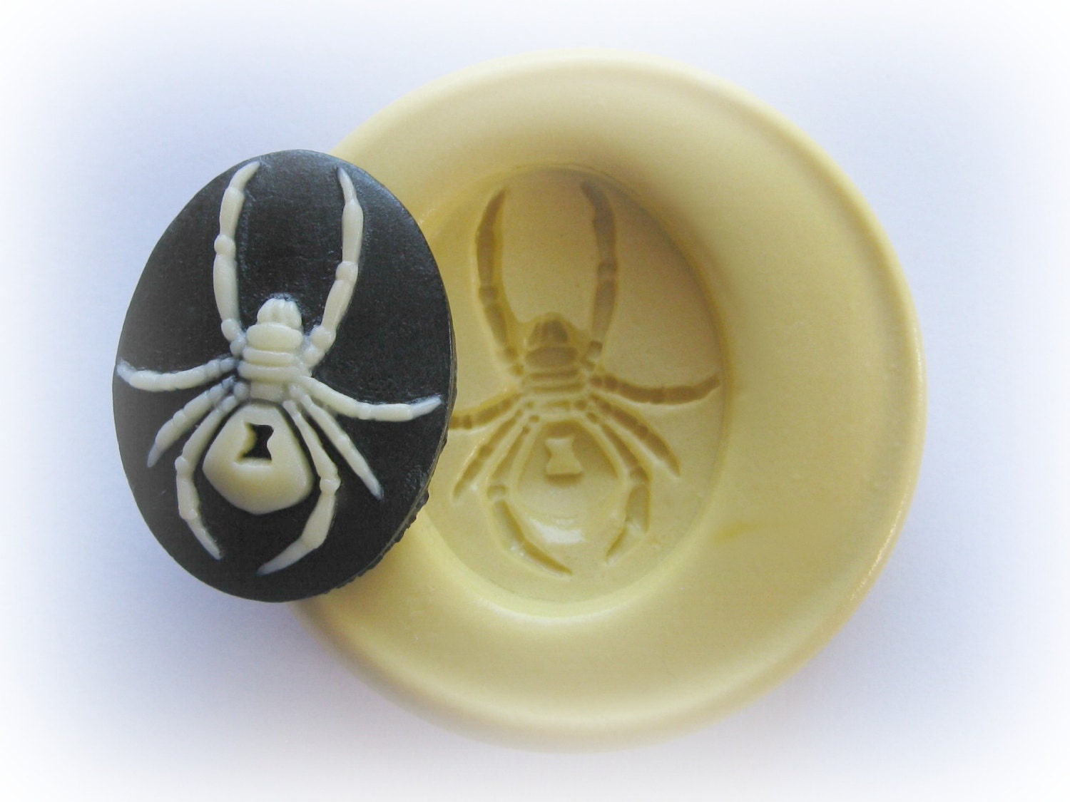 Spider Cameo 18x25 Mm Mold Silicone Flexible Halloween Moulds - Etsy
