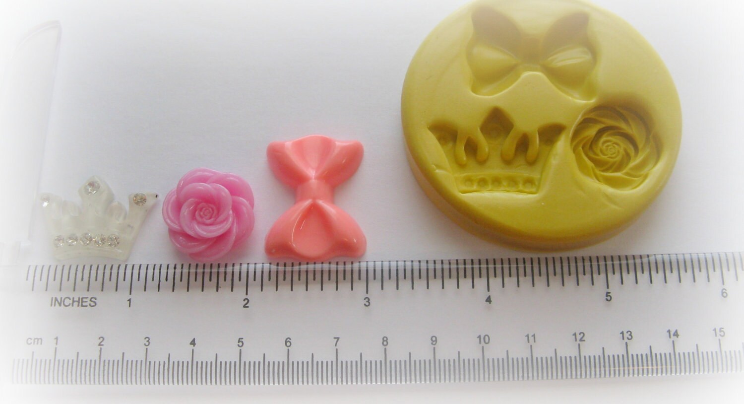 Molds Bow Crown Rose Flower Mold Fondant Resin Polymer Clay - Etsy