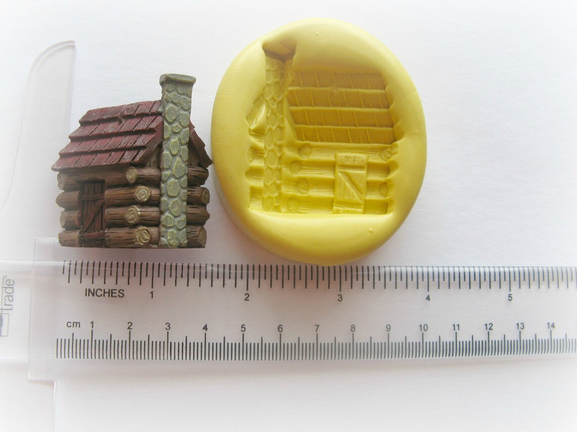 Silicone Log Cabin Mold Baking Fondant Polymer Clay Molds Resin - Etsy