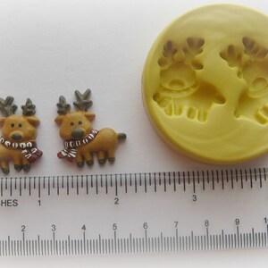 Reindeer Mold Mould Christmas Cabochon DIY Crafts Resin Clay Fondant ...