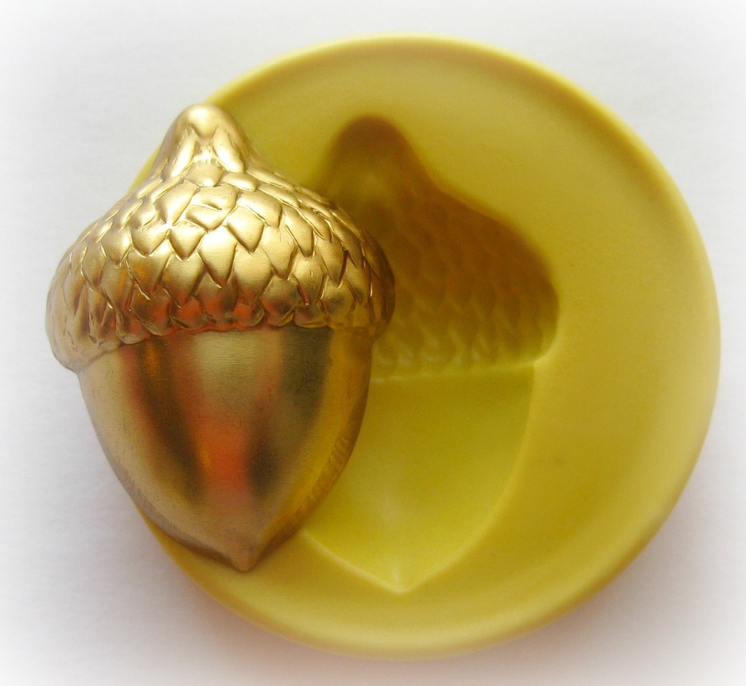 Silicone 1-3/16" Acorn Mold Butter Mold Mould Resin Clay Fondant Wax ...