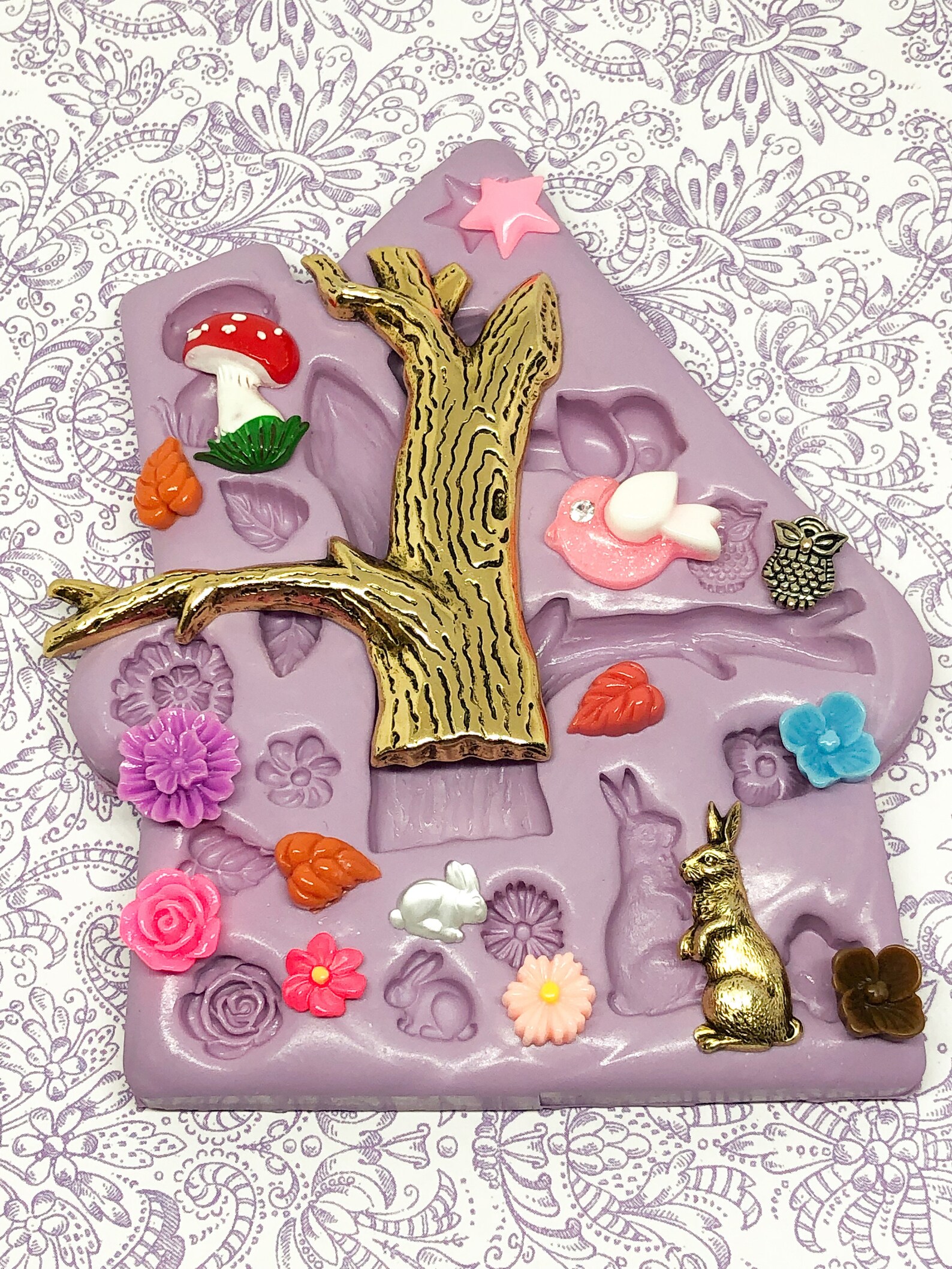 Fairy Mold Silicone Miniature Fairy House Flower Bunny Bird - Etsy