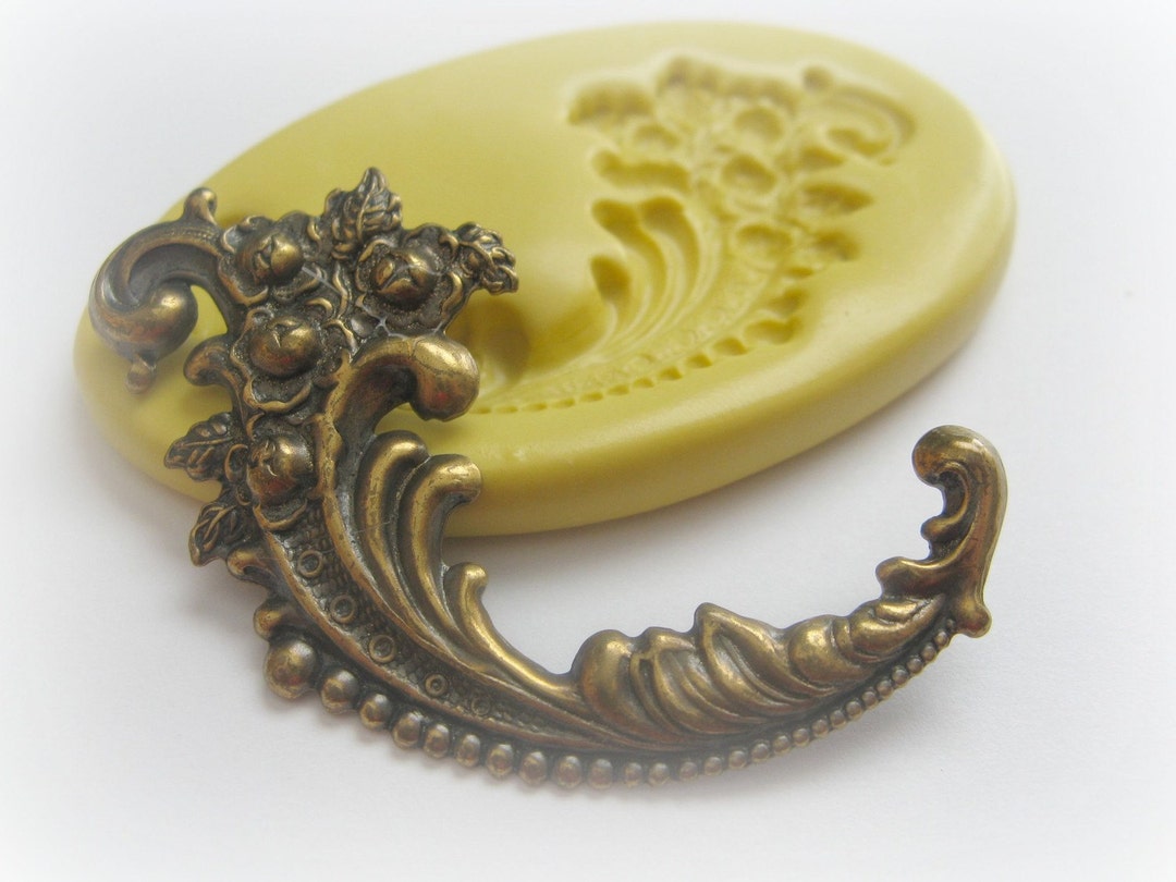 Victorian Stamping Mold Scrapbooking Resin PMC Clay Flexible - Etsy