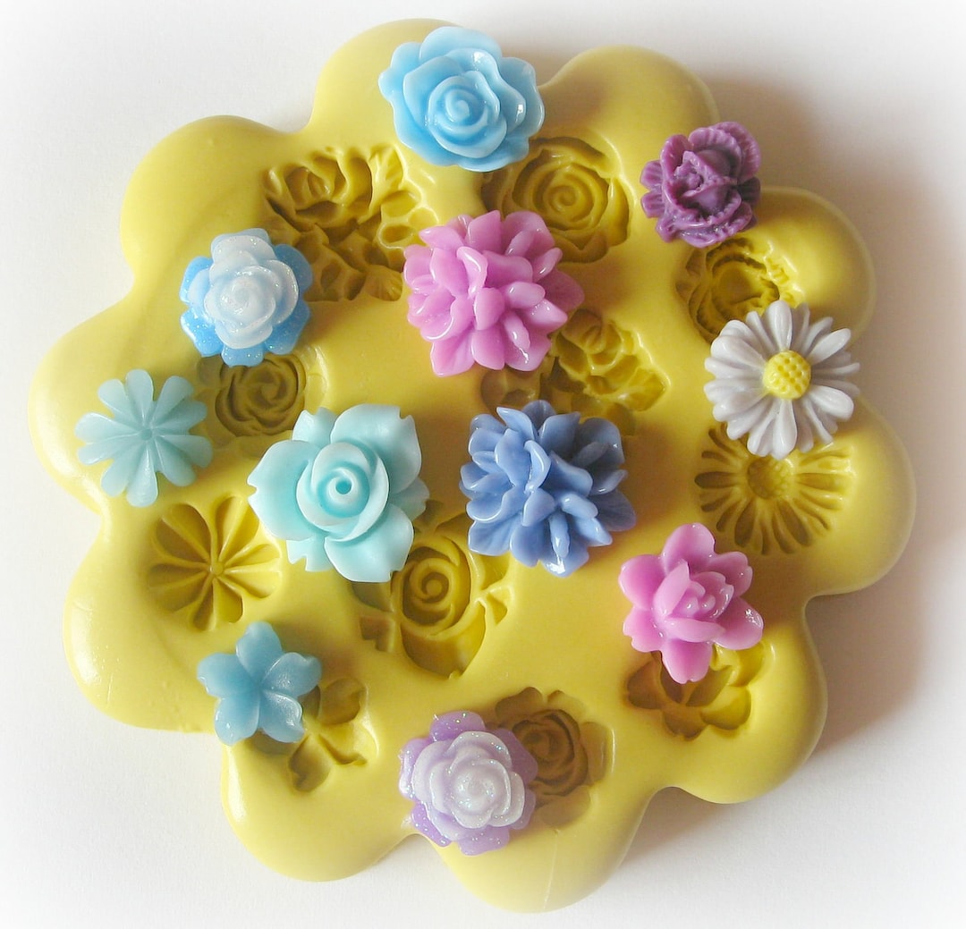 Daisy Rose TINY Flower Mold for Clay Resin Fondant Silicone Mold - Etsy