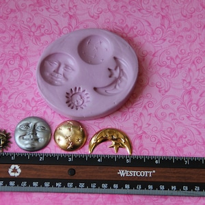 Celestial Moon Silicone Moon Mold Moon Face Sun Stars Mold Galaxy ...
