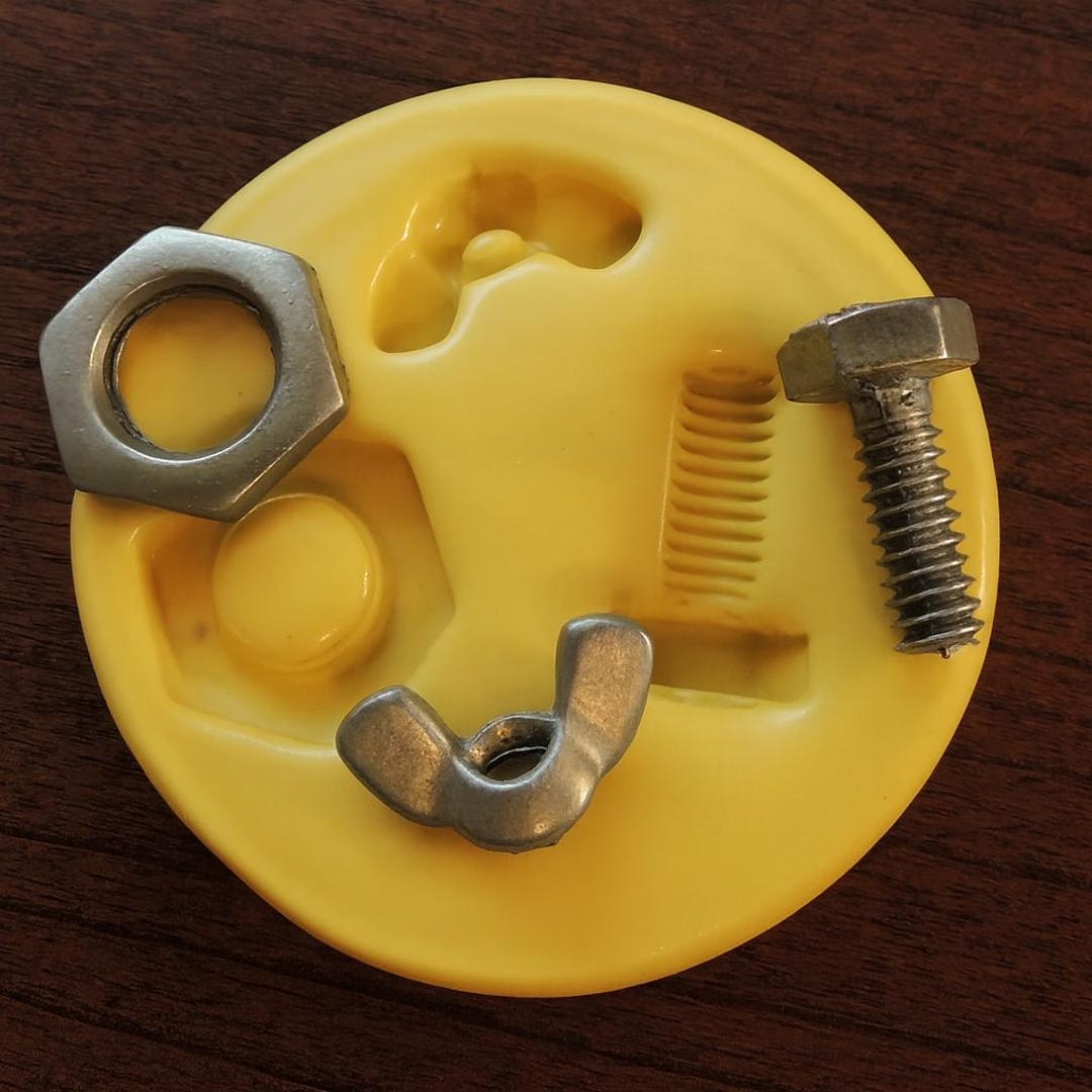 Nuts and Bolts Silicone Mold Fondant Tool Mold Silicone Wing Nut Mold ...