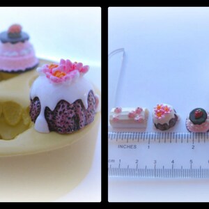 Tiny Dollhouse Miniature Cakes Dessert Polymer Clay Resin | Etsy