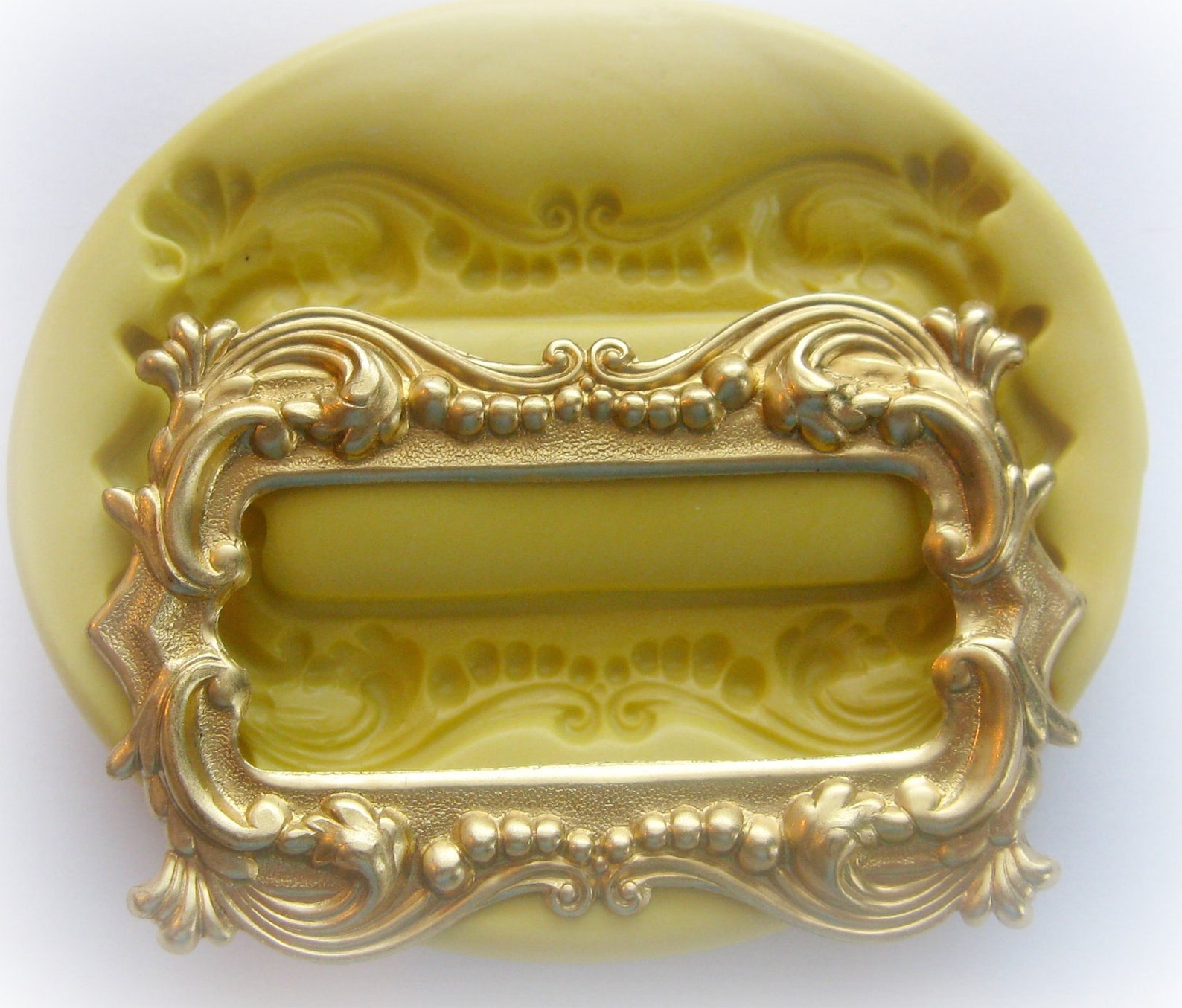 Rectangle Frame Victorian Fancy Setting Mold Resin Clay Mould - Etsy