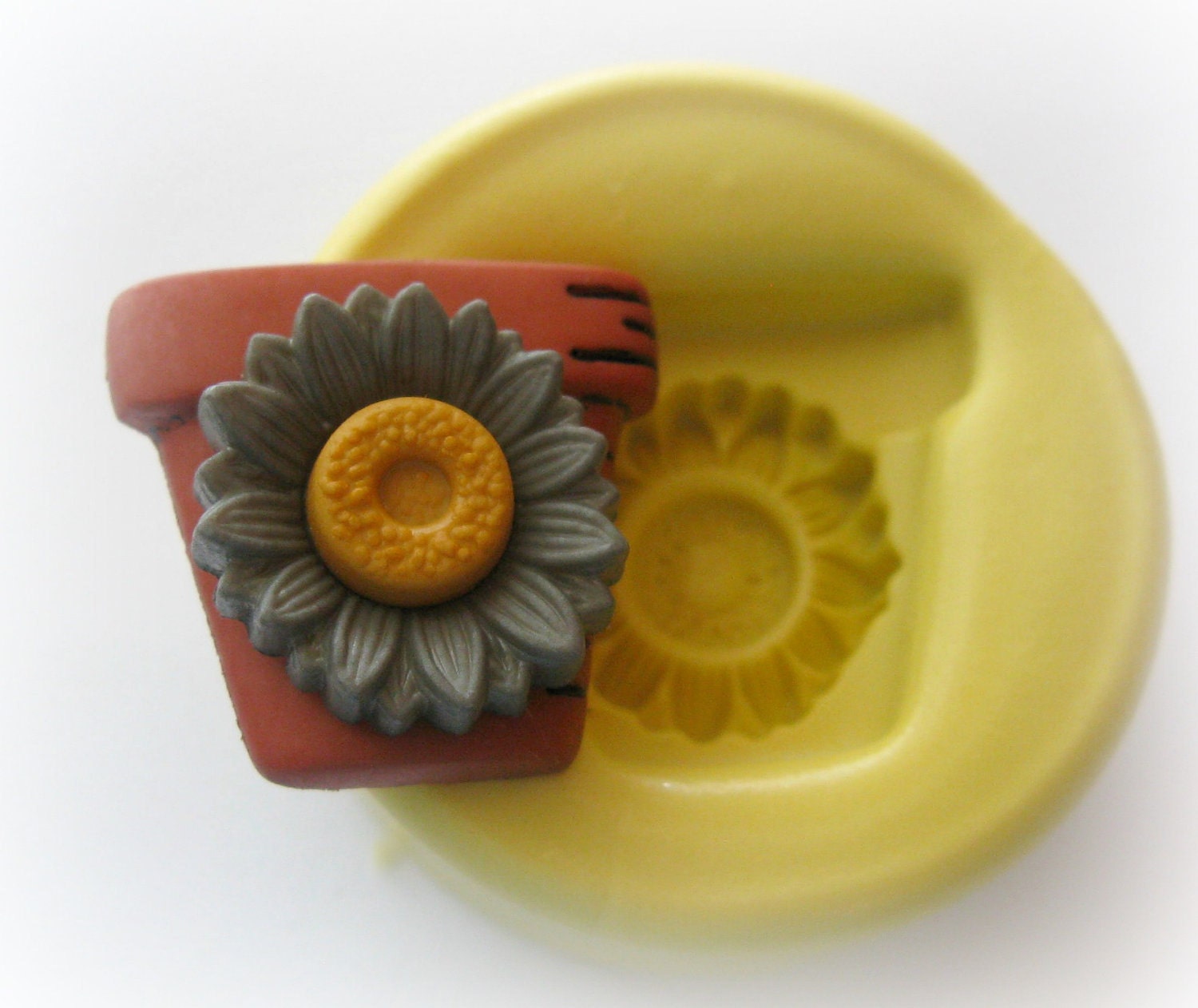 Mini Clay Pot Mold Autumn Clay Pot Sunflower Mold Fondant - Etsy