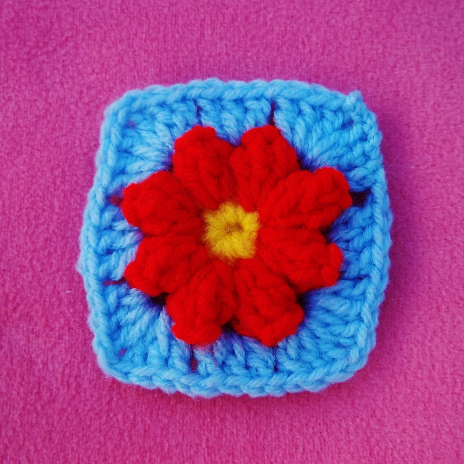 Pattern for Crochet Flowers and Granny Square With Flower - Etsy