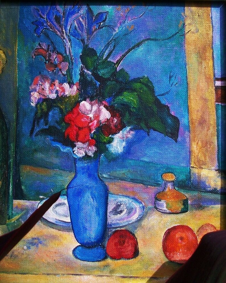 Artist Study of THE BLUE VASE by Paul Cezanne - Etsy