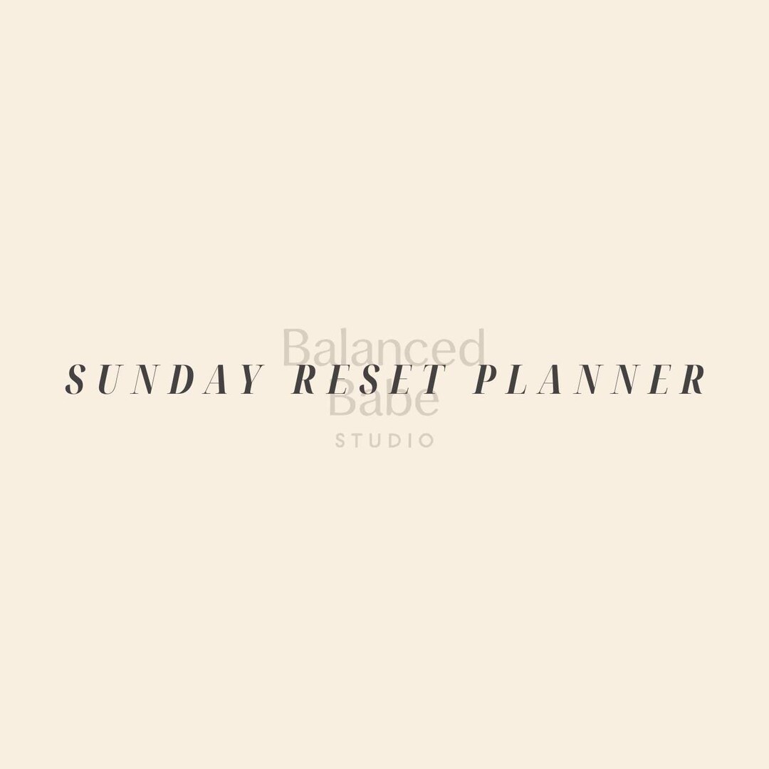 Sunday Reset Planner | Minimalist Self-care Routine PDF | Weekly Reset Checklist for Digital ...