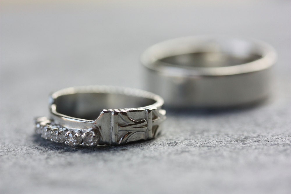 Custom Wedding Rings Made to Order Silver or Gold and Diamonds - Etsy