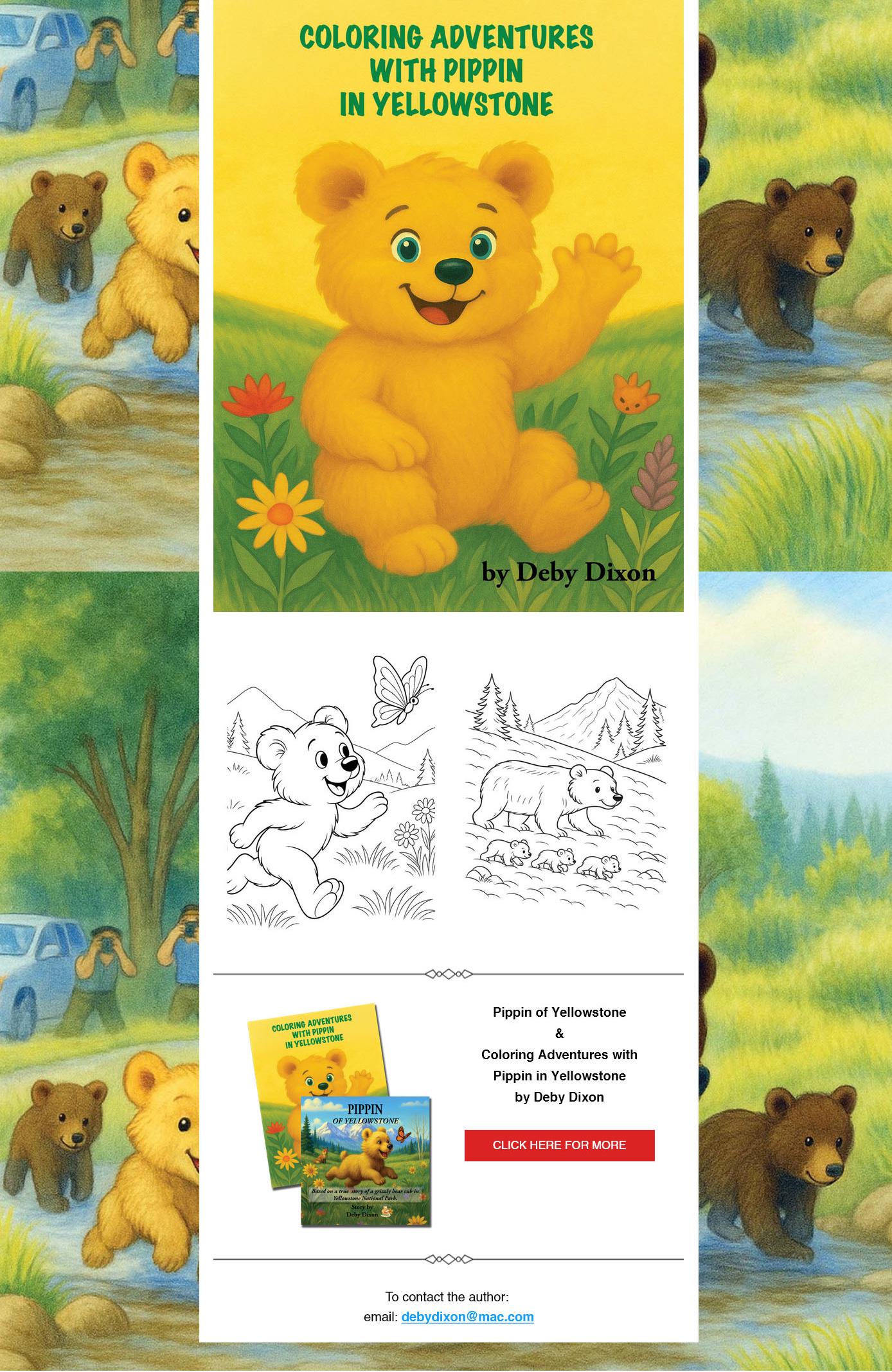 Children's Book, Pippin of Yellowstone & Companion Coloring Book Set ...
