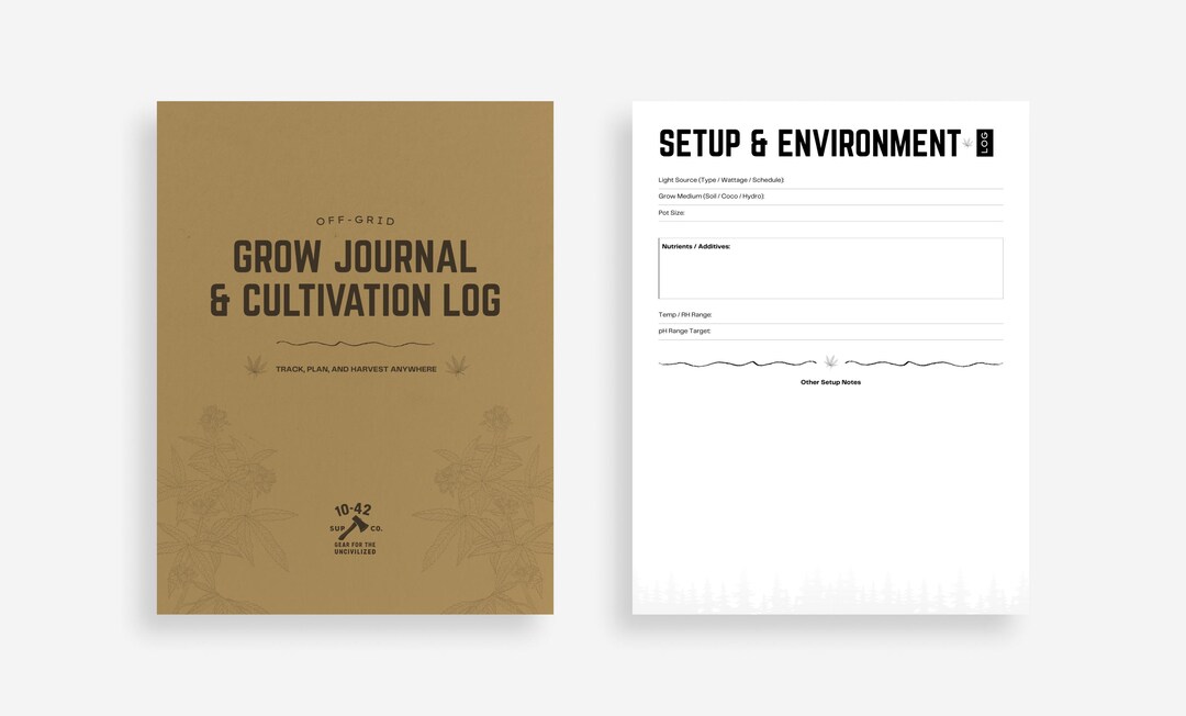 Cannabis Grow Journal | Off-grid Grow Log & Cultivation Tracker | 10-42 ...