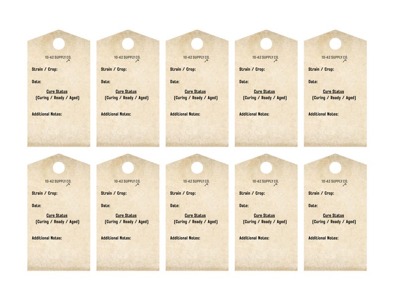 Rustic Harvest & Curing Labels | Printable Mason Jar Tags | Cannabis ...