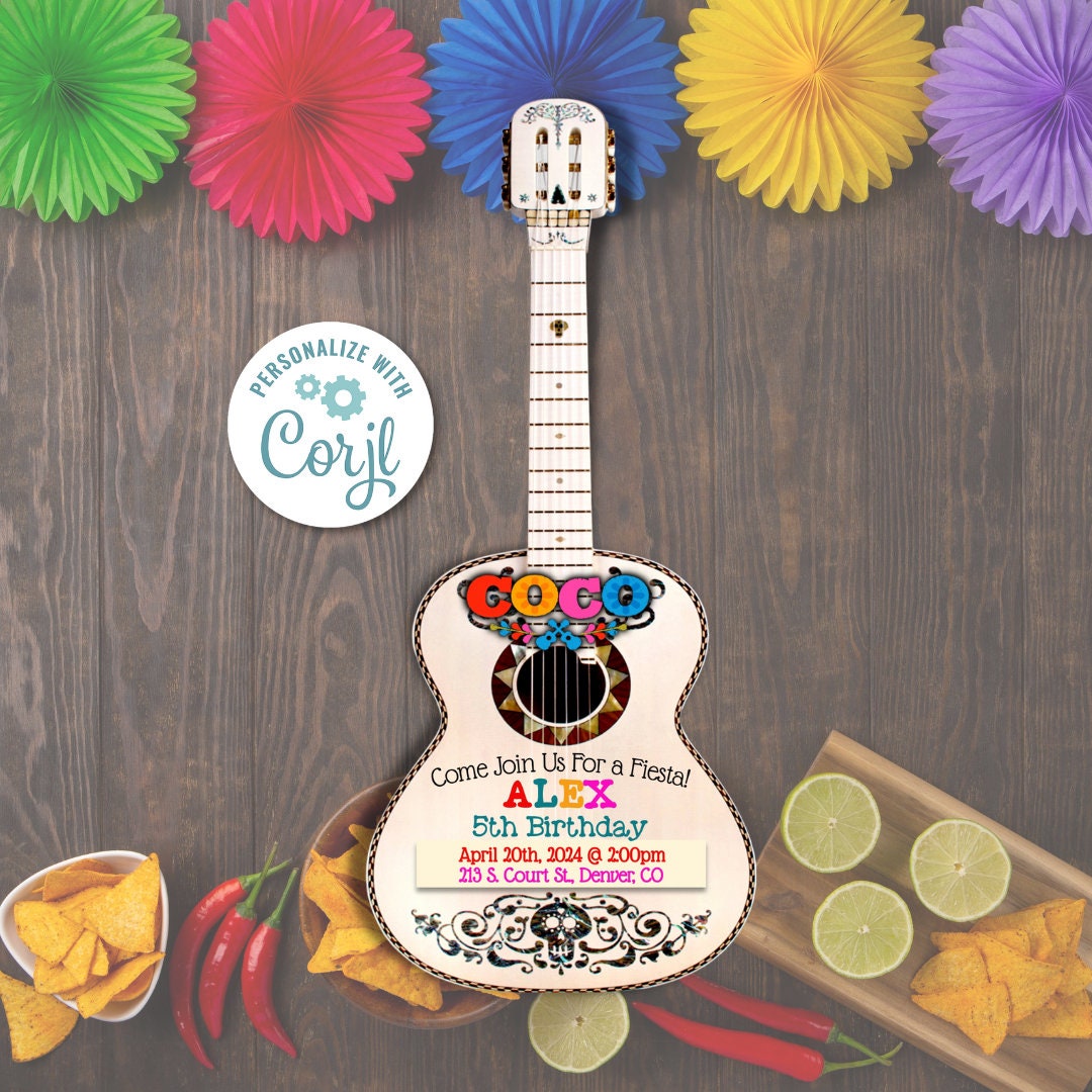 Coco Birthday Invitation, Disney Coco Invitation, Birthday Invitation ...