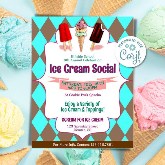 Ice Cream Social Printables Ice Cream Social Ideas Balloon Backdrop