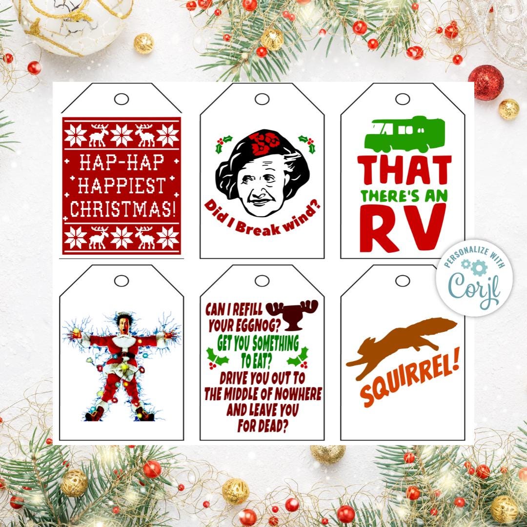 National Lampoon's Christmas Vacation Gift Tags – Printable Holiday ...