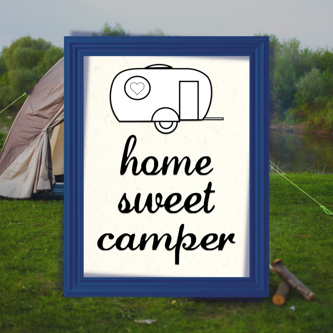 Home Sweet Camper Print, Camper Print, Camping Print, Camper Decor ...