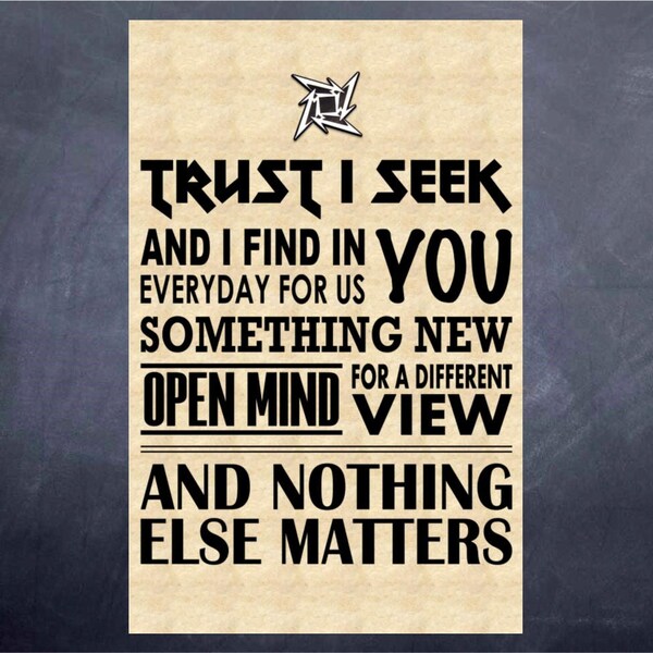 Nothing Else Matters - Etsy