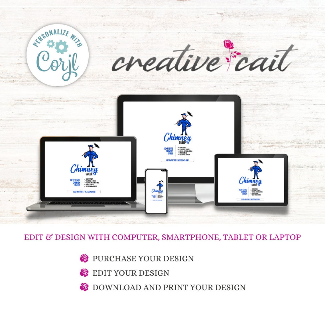 Chimney Sweep Flyer: Cleaning & Repair Services (edit With Corjl) - Etsy