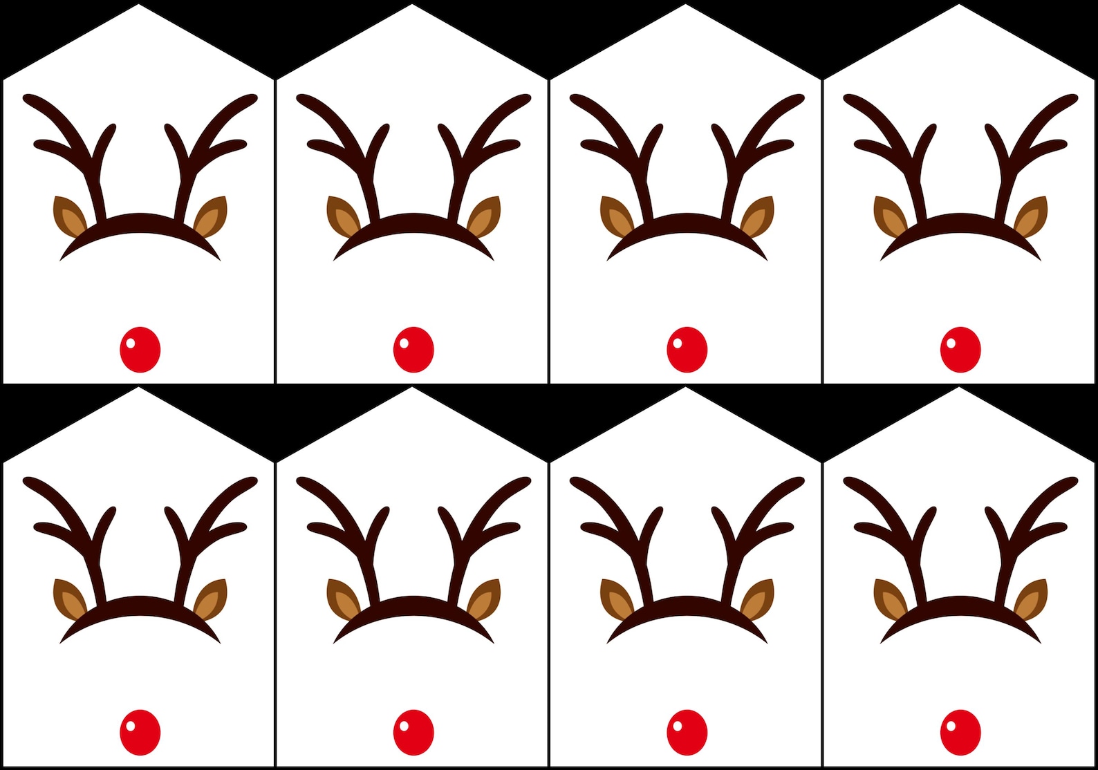 Rudolph Gift Tags, Rudolph Nose Gift Tags, Rudolph Labels, Christmas ...