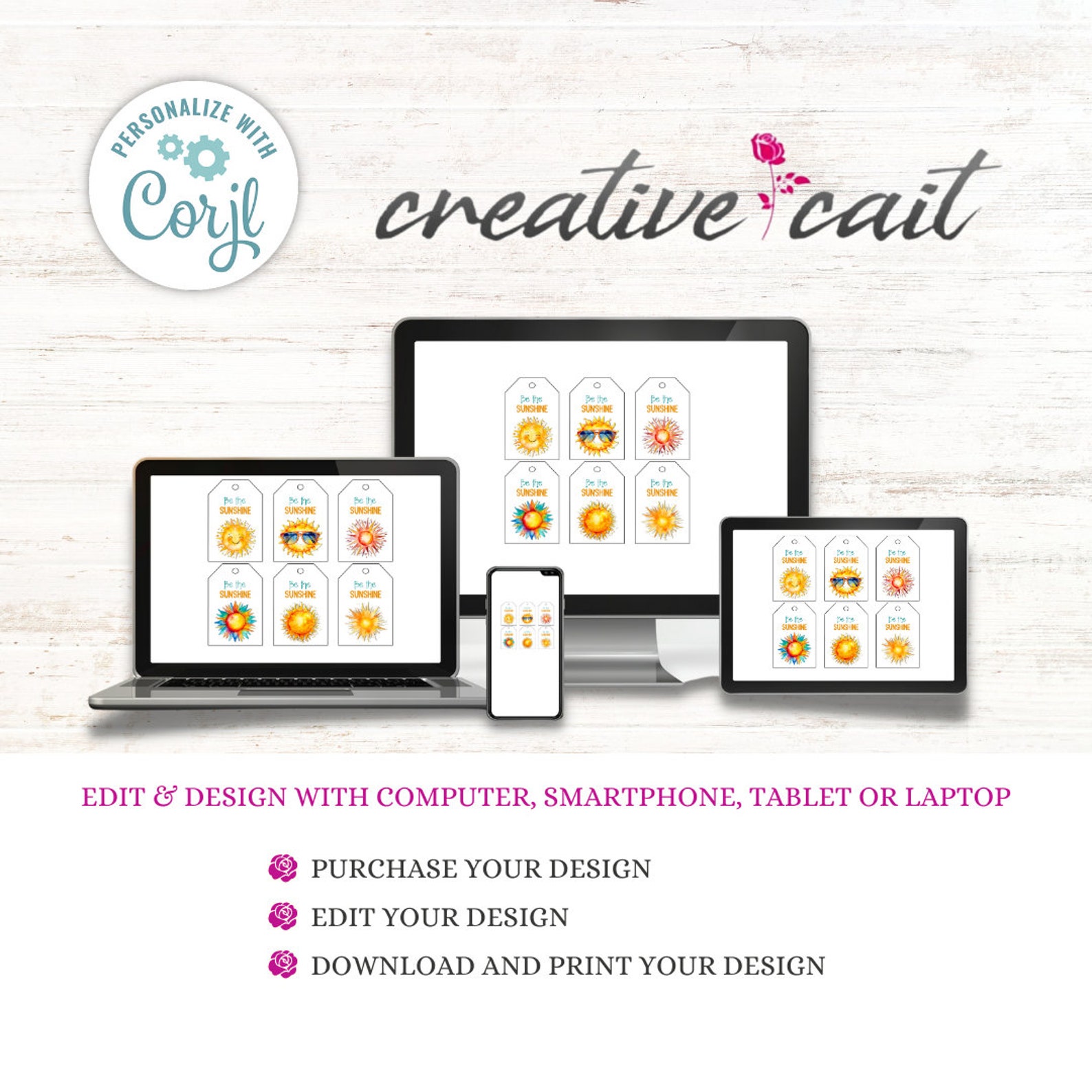 Summer Gift Tags, Sunshine Gift Tags, Gift Tags, Be the Sunshine Tags ...