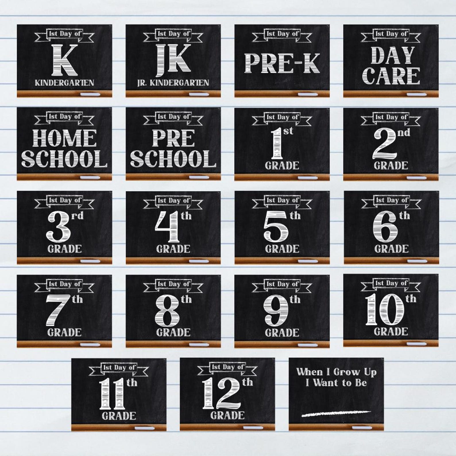 First Day of School Sign, 1st Day of School Printable Sign, Instant ...