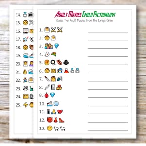 Emoji Pictionary Game - Fun Party Game for All Ages, Adult Movies Game ...