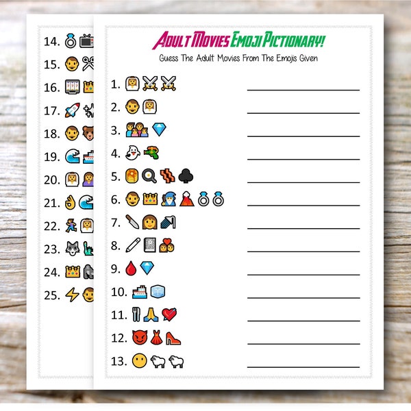 Emoji Movie Pictionary - Etsy