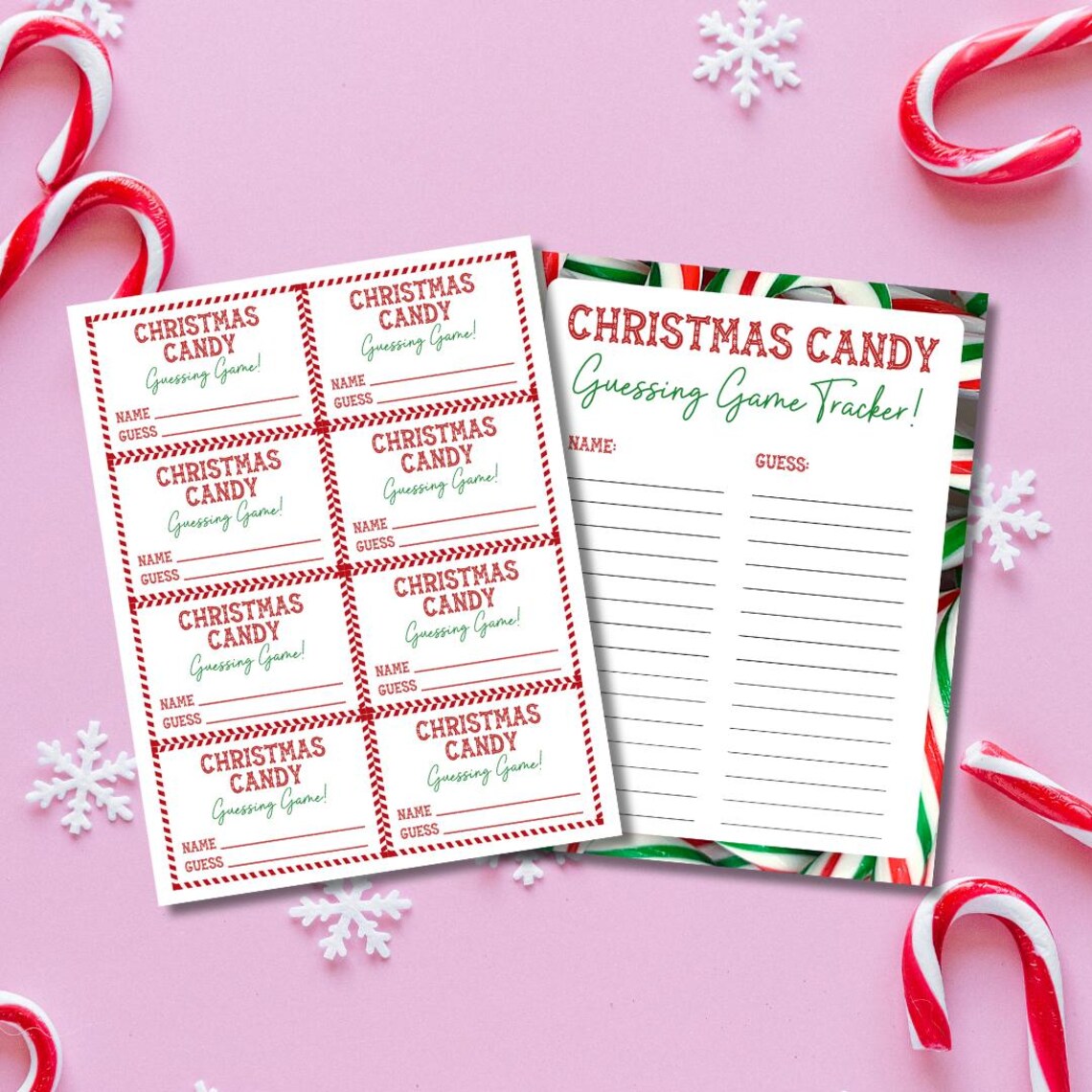 Guess How Many Candies Game, Christmas Guess How Many Game, Printable ...