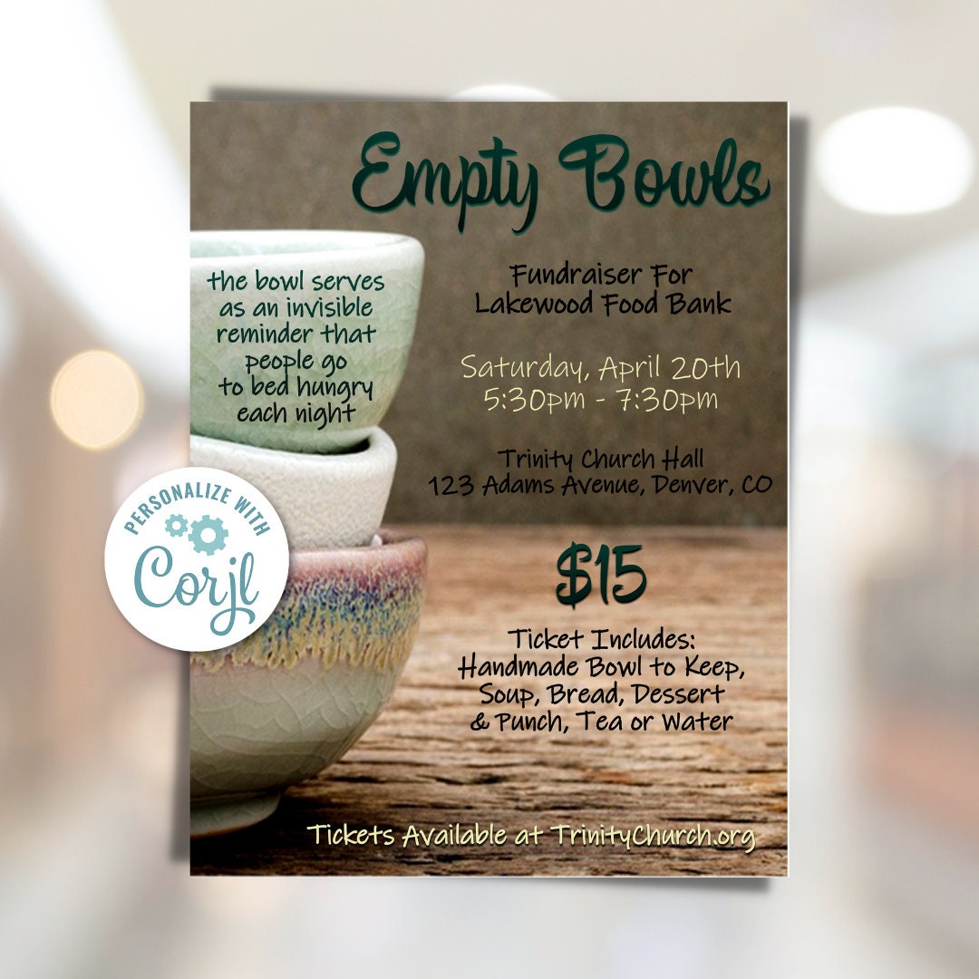 Empty Bowls Fundraiser, Soup Kitchen Event, Feed the Hungry Event, Food ...