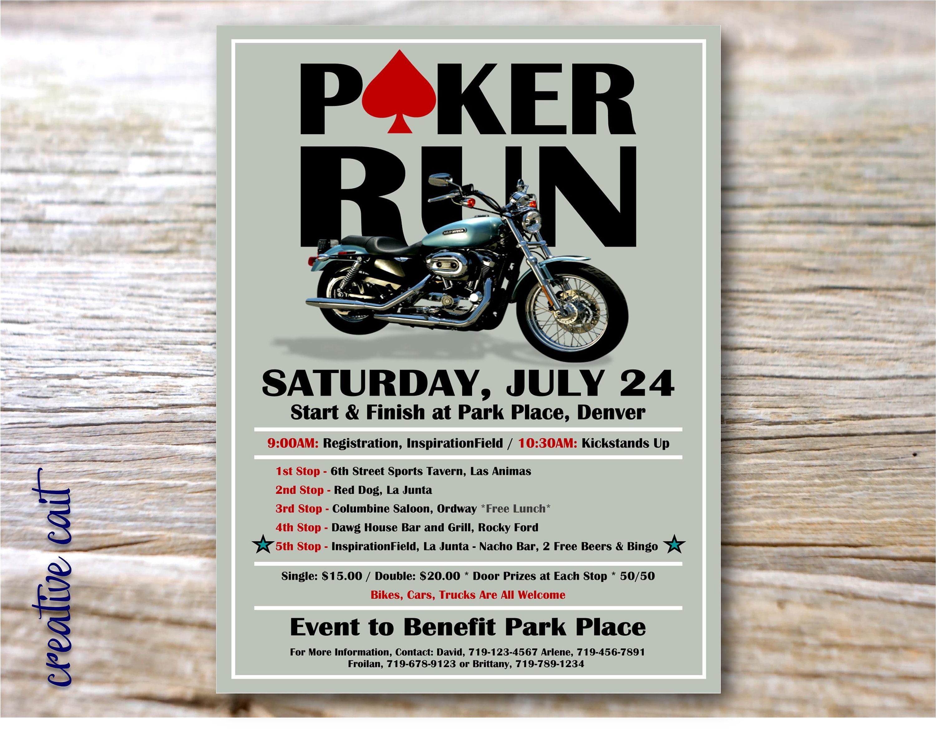 Poker Runs Flyers Templates