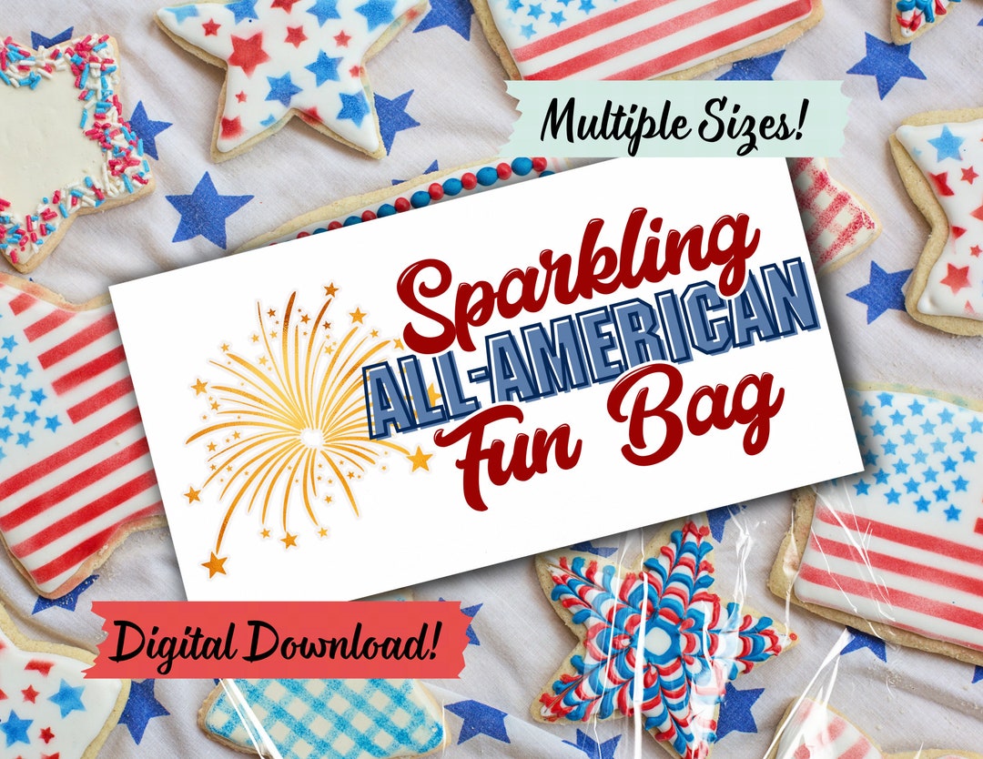4th of July Treat Bag Toppers: Patriotic Party Favors (digital Download ...