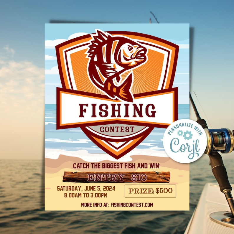 Kids Fishing Derby Flyer, Fishing Derby Flyer, Fishing Tournament Flyer ...
