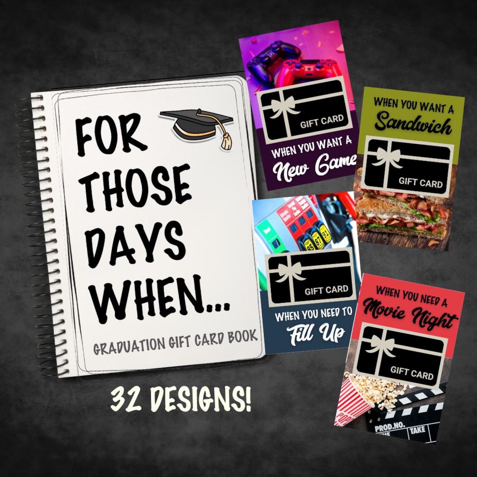 Printable Graduation Gift Card Book – Grad Survival Kit, College Gift ...