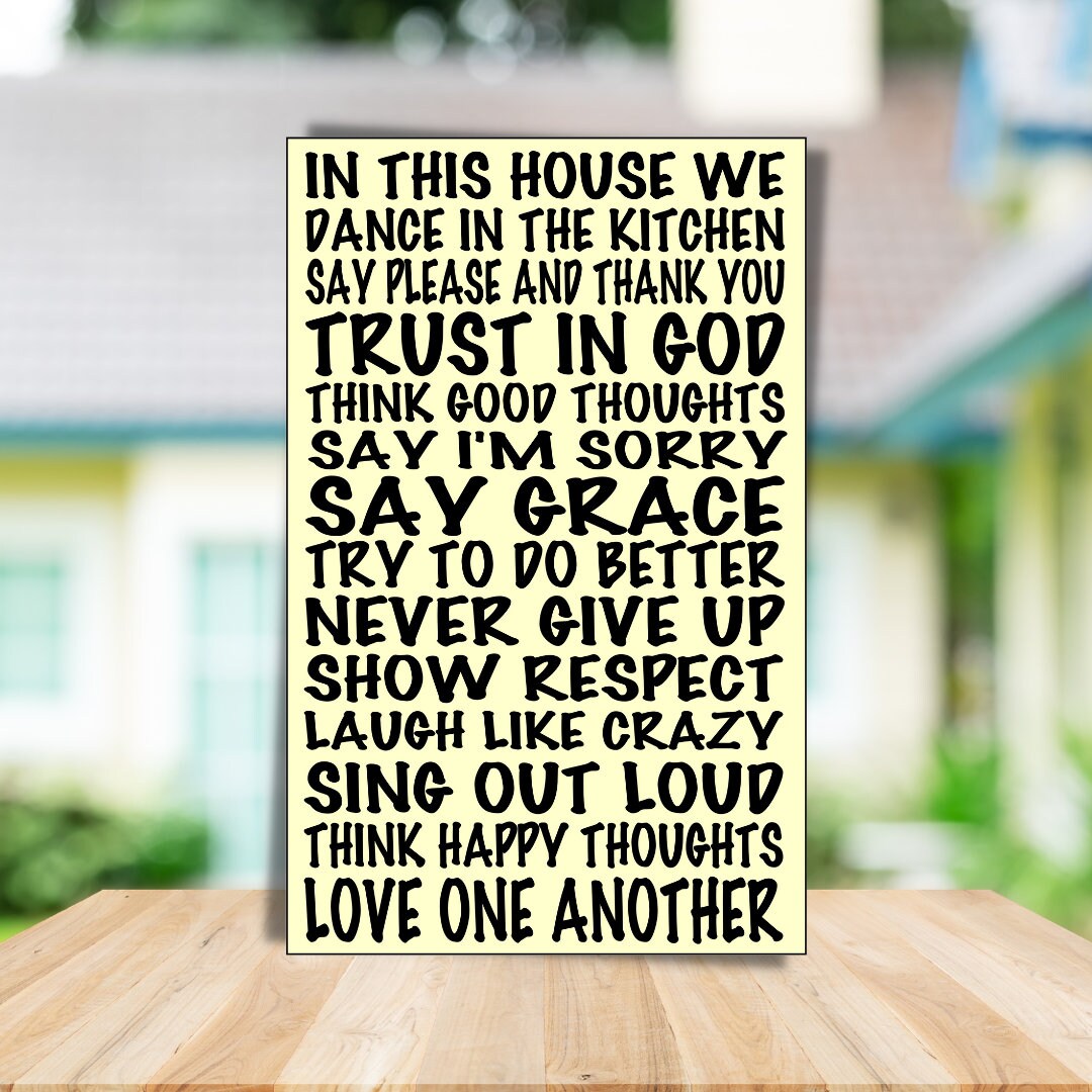 In This House Print, Love One Another Print, in This House Love One ...