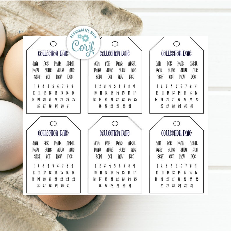 Farm Fresh Eggs Gift Tags – Printable Rustic Country Labels – Perfect ...