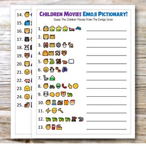 Emoji Pictionary Game - Fun Party Game for All Ages, Children Movies ...