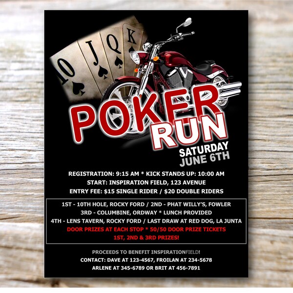 Poker Run Score Cards - Etsy
