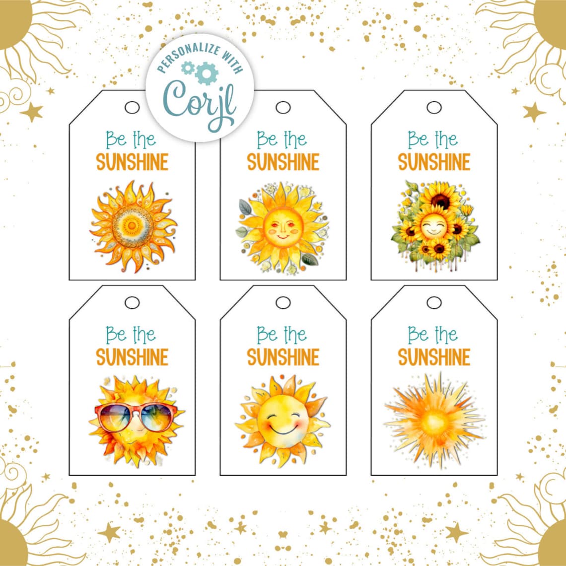 Summer Gift Tags, Sunshine Gift Tags, Gift Tags, Be the Sunshine Tags ...