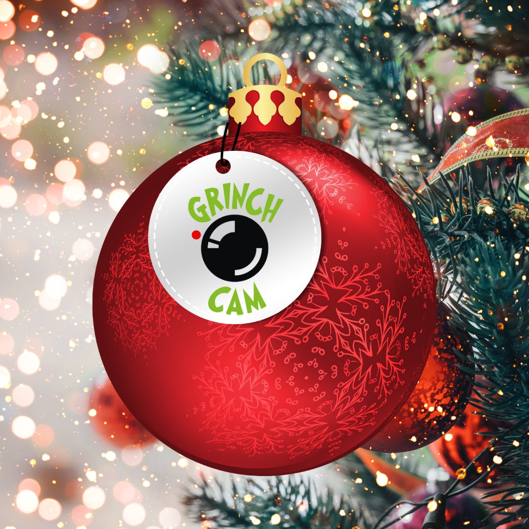 Grinch Cam Gift Tags, Grinch Cam Circle Tags, Christmas Gift Tags ...