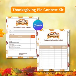 Thanksgiving Certificates for Pie Contest - Etsy
