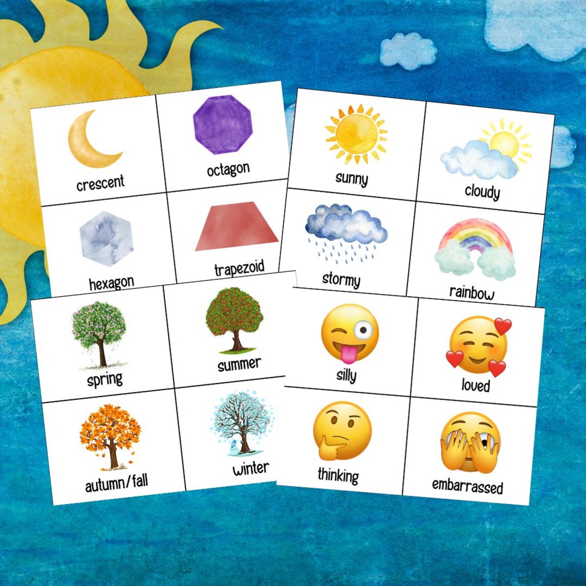 Montessori Flash Cards: Preschool Learning Bundle (PDF) - Etsy