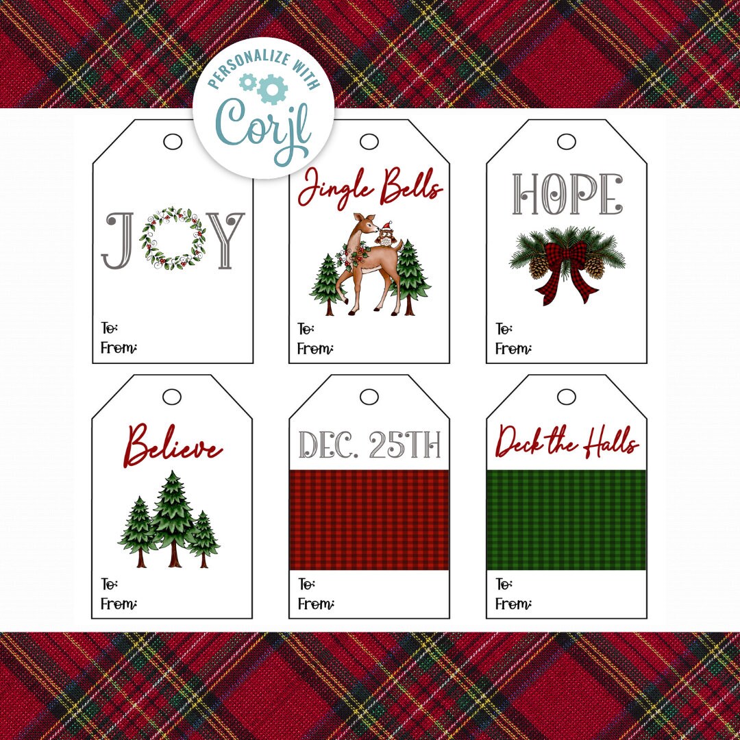 Woodland Christmas Gift Tags – Printable Holiday Tags With Forest ...