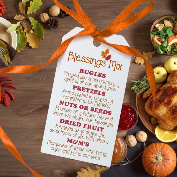 Thanksgiving Blessing Mix - Etsy