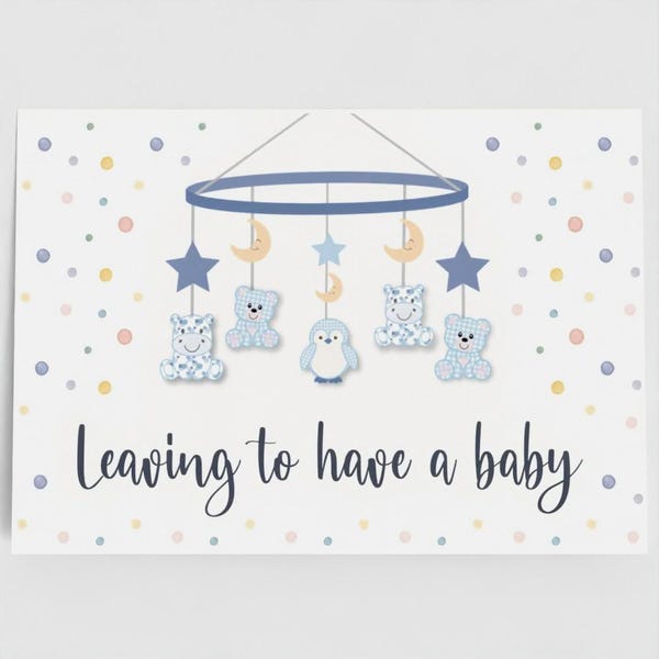 Maternity Leave Card - Etsy UK