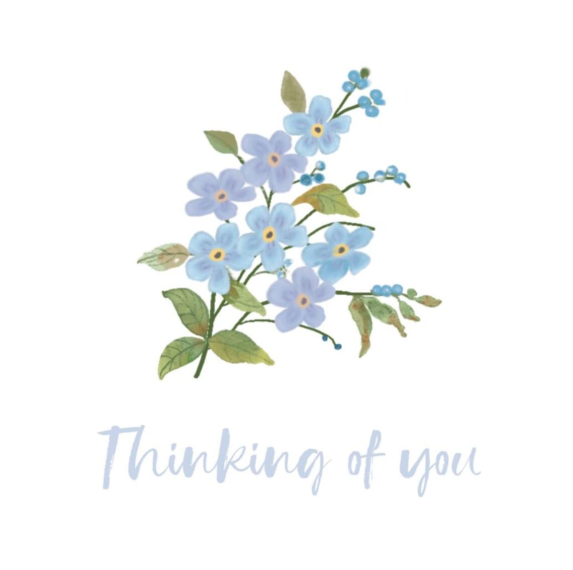 Forget-me-not Sympathy Card, Thinking of You Condolence Card - Etsy UK